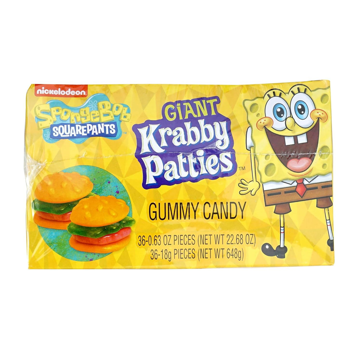SpongeBob Giant Gummy Krabby Patties 36ct. — Sugar Bear Candy