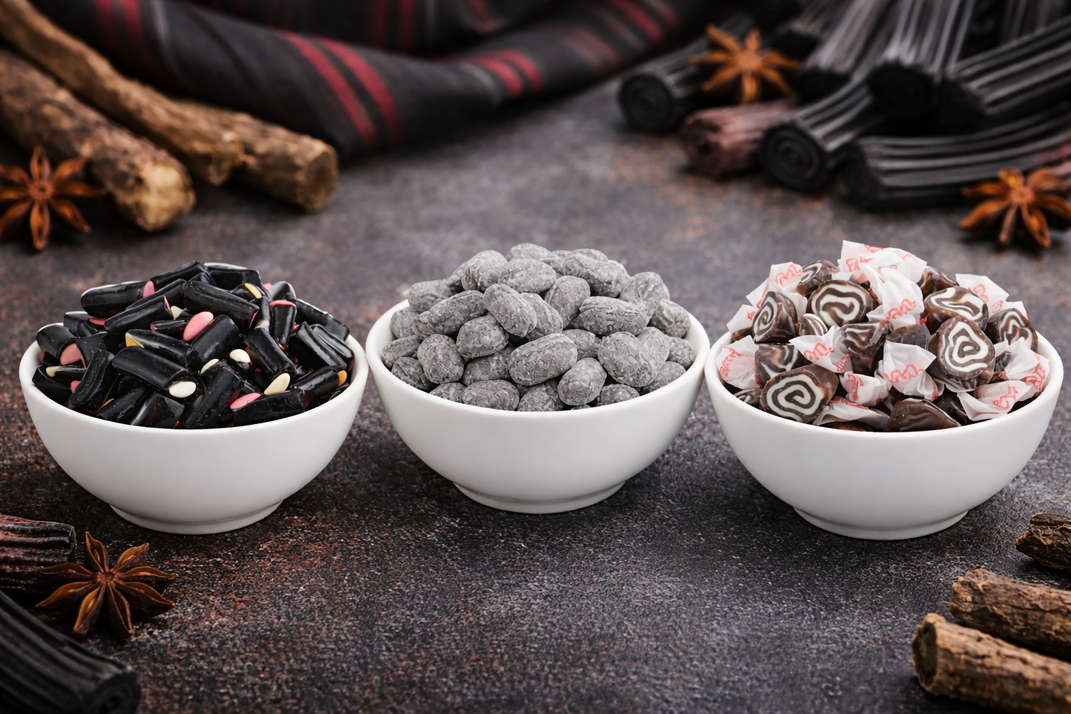 Licorice Lovers Bundle (Licorice Drops, Black Licorice Salt Water Taff ...