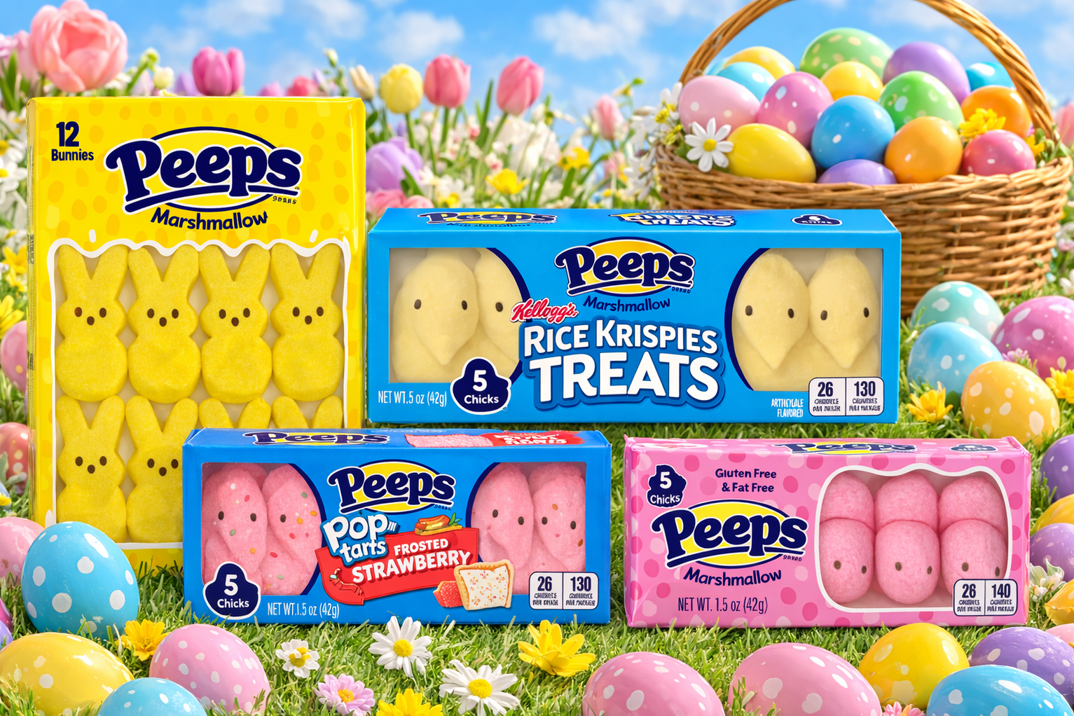 Easter Marshmallow Candy Variety Pack – 4 Pack Spring Treat Bundle wit ...
