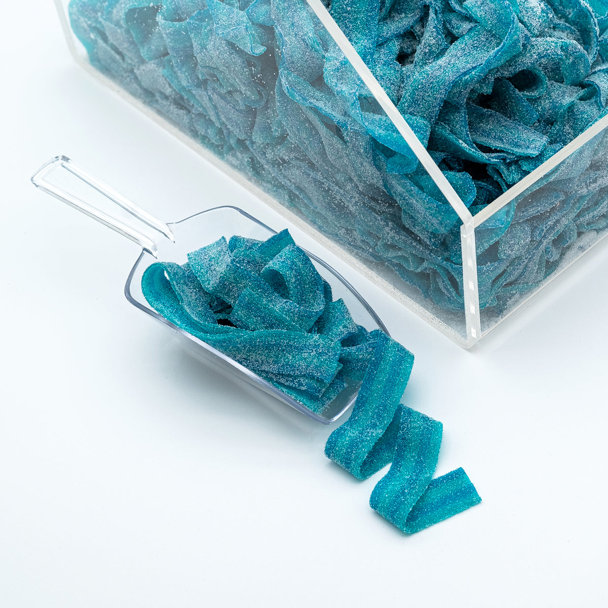 Sour Blue Raspberry Belts — Sugar Bear Candy