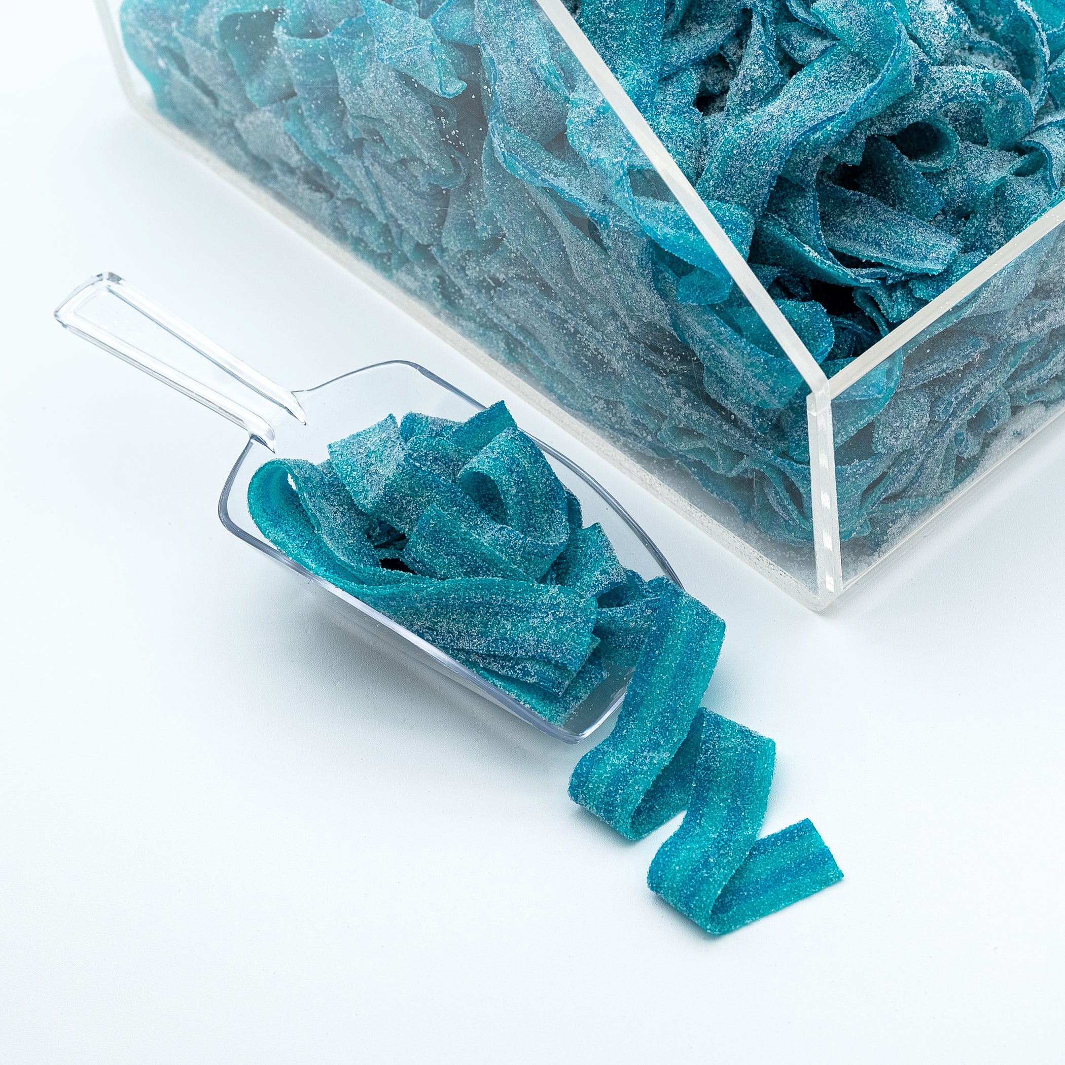 Sour Blue Raspberry Belts — Sugar Bear Candy