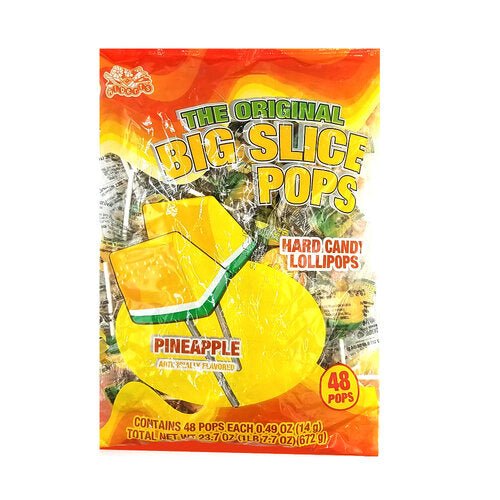 Big Slice Pineaple Pop 48 ct. — Sugar Bear Candy
