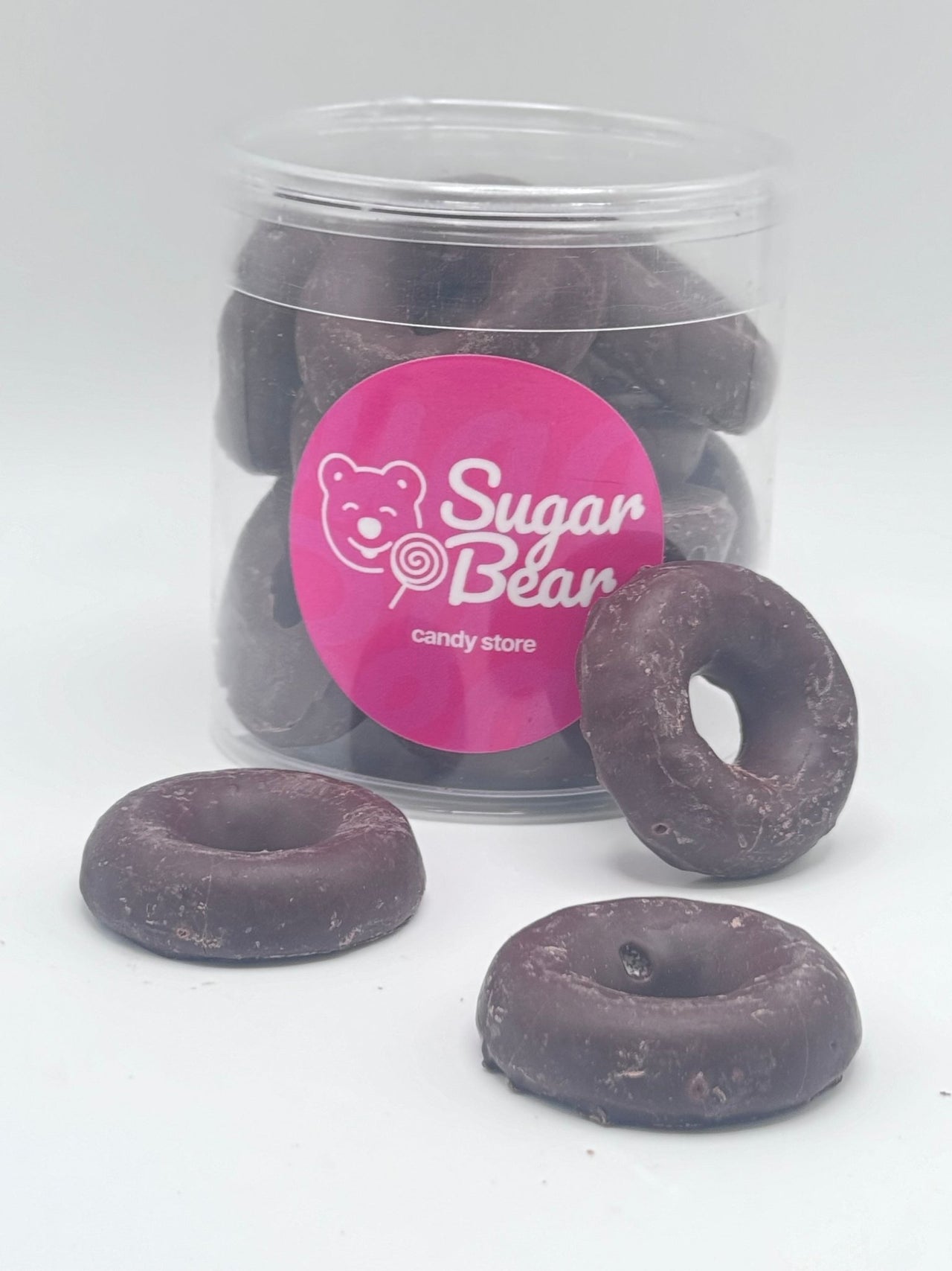 Dark Chocolate Covered Raspberry Jelly Rings | Sugar Bear Candy