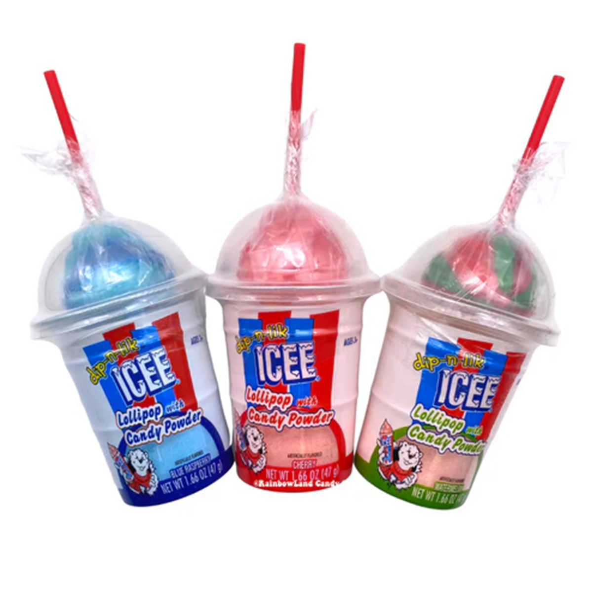 Icee Dip-n-lik Lollipop with Candy Powder 12 ct. — Sugar Bear Candy