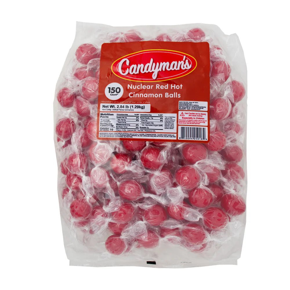 Nuclear Red Hot Cinnamon Candy Balls 150 ct. — Sugar Bear Candy
