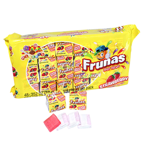 Frunas Fruit Chews Strawberry 48 ct. — Sugar Bear Candy